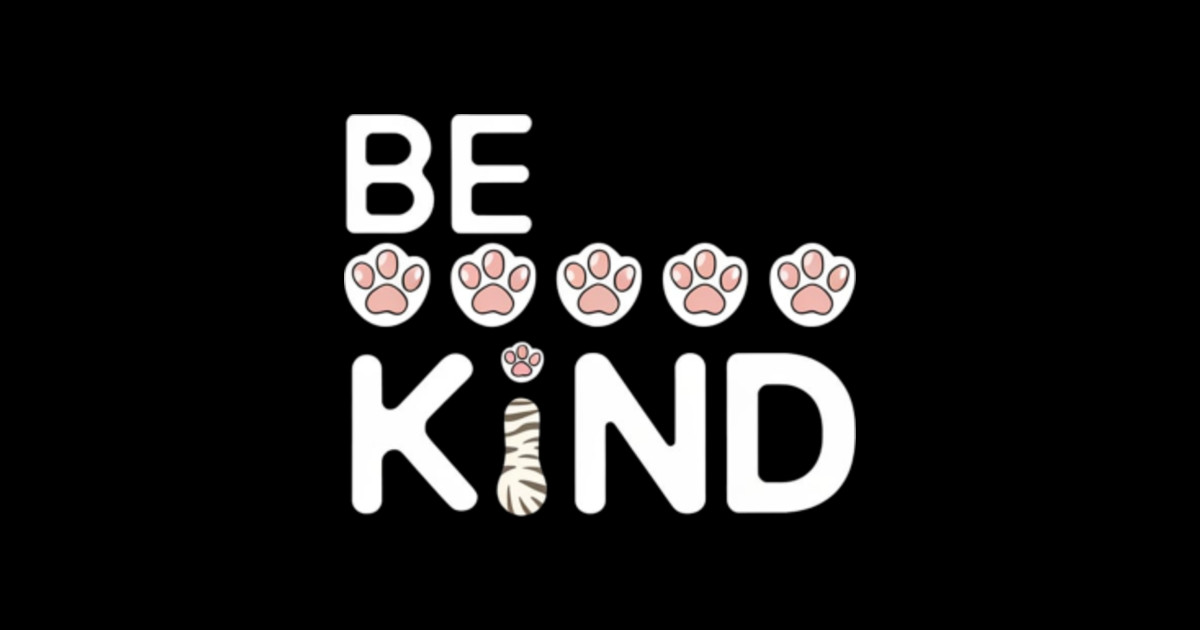 Be Kind ASL Sign Language with Cat Paws - Be Kind Kids - Magnet | TeePublic