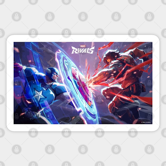 Captain versus Soldier - Marvel Rivals - Sticker | TeePublic