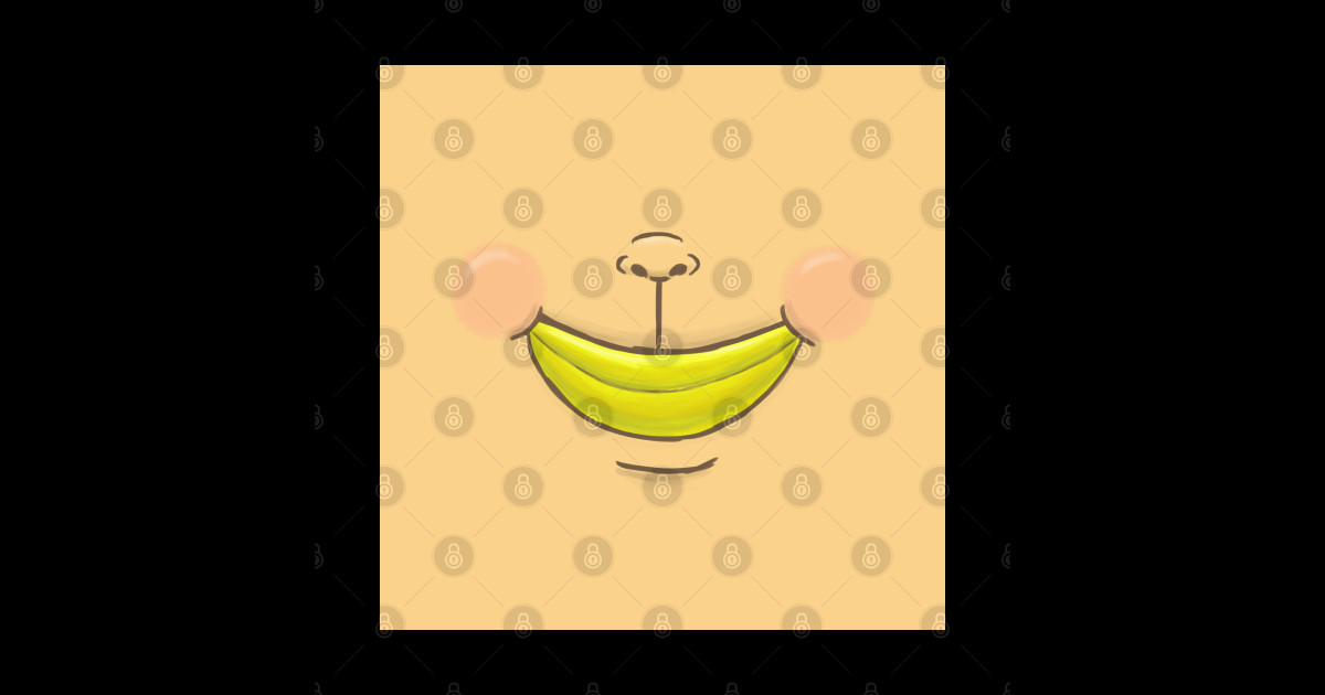 Monkey Banana Mouth Mask - Mask - Sticker | TeePublic