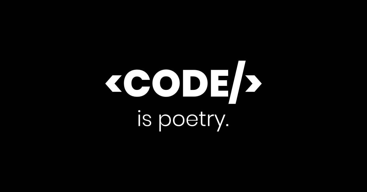 Code Is Poetry Programming Coding Sticker Teepublic