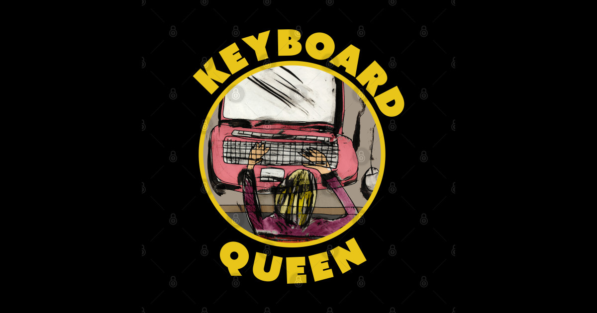 "Keyboard Queen" Hand-Drawn Illustration - Keyboard Queen - Posters and ...