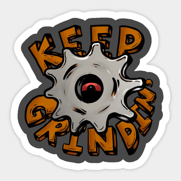 Keep Grindin' Fixed Gear - Cycling - Sticker | TeePublic