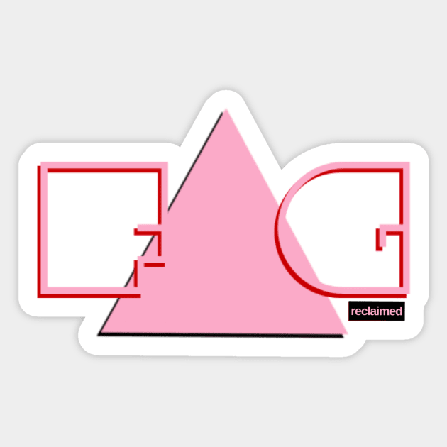 Fag Reclaimed - Pink Triangle - corner - Gay - Sticker | TeePublic