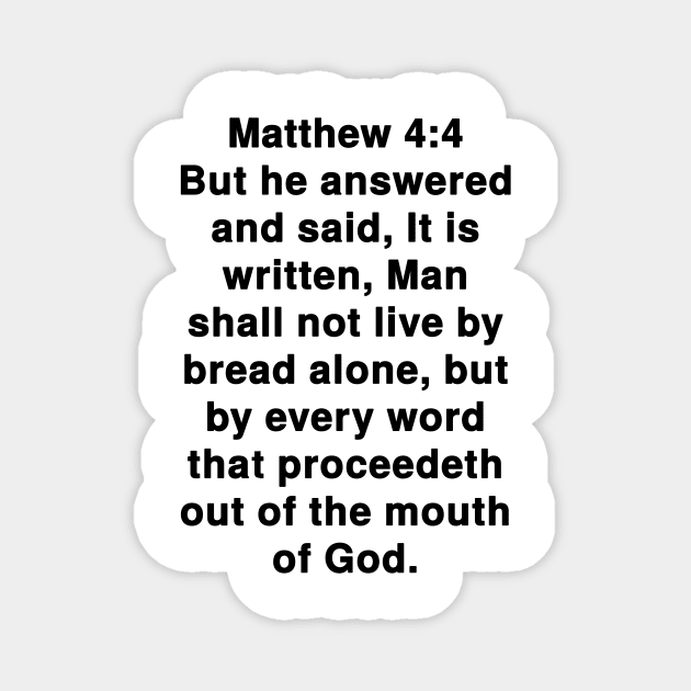Matthew 4:4 King James Version (KJV) Bible Verse Typography - Matthew 4 ...