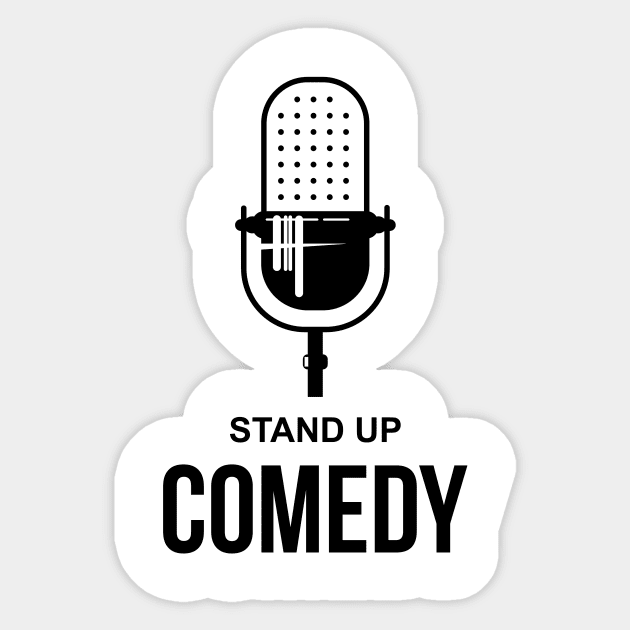 Stand up comedy - Microphone - Sticker | TeePublic