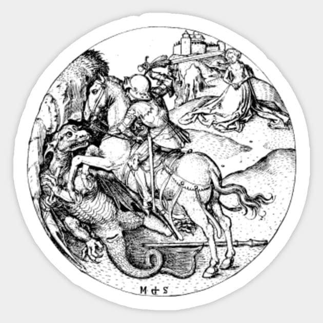 Saint George and the Dragon and Maiden Medieval Renaissance art - Saint ...