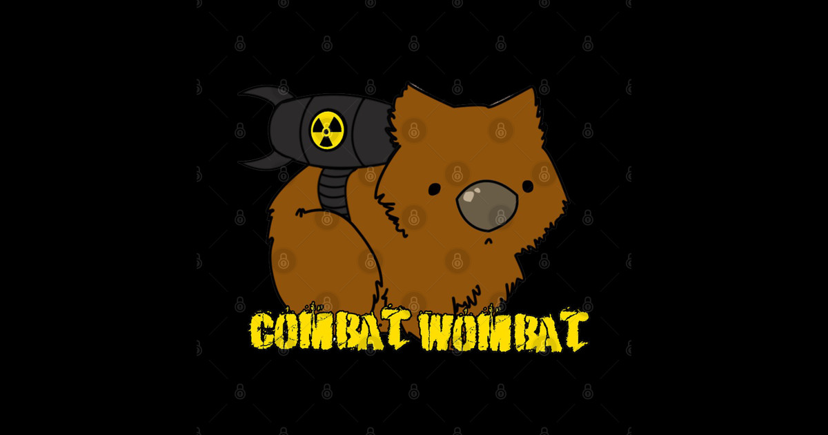 Combat Wombat - Wombat - Sticker | TeePublic