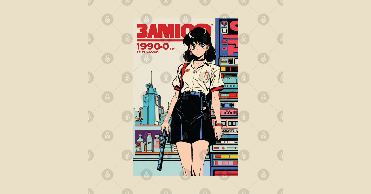 Vintage Anime girl - Anime Girl - T-Shirt | TeePublic