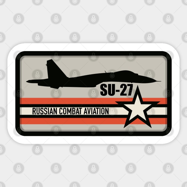 SU-27 Flanker - Russian Su27 Flanker - Sticker | TeePublic