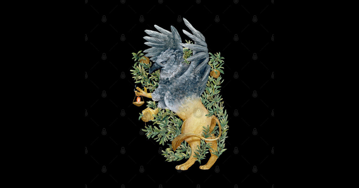 Gryphon with Golden Apples - Mythical - Sticker | TeePublic