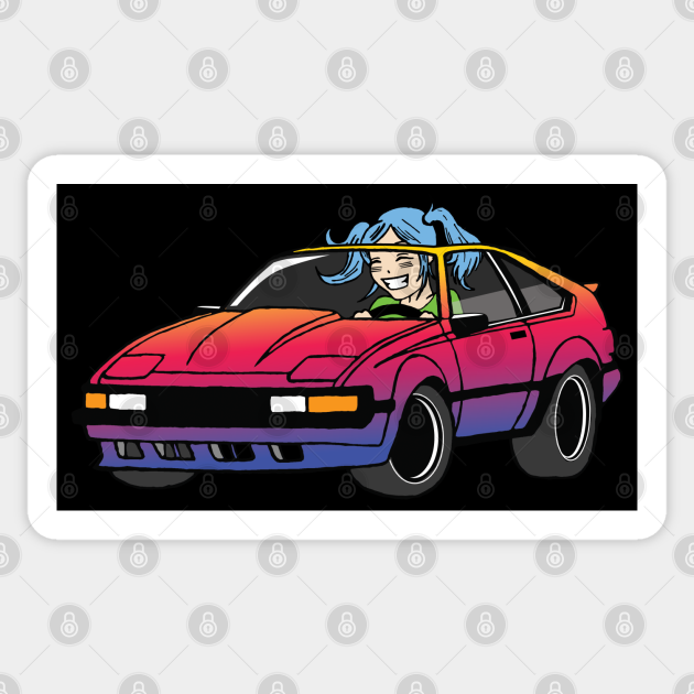 Toyota Supra Manga Girl - Supra - Sticker | TeePublic