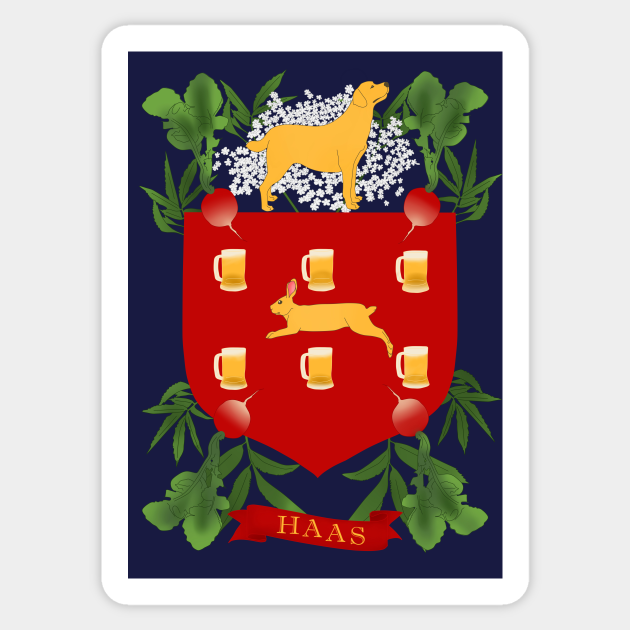 Haas family crest - Haas - Sticker | TeePublic