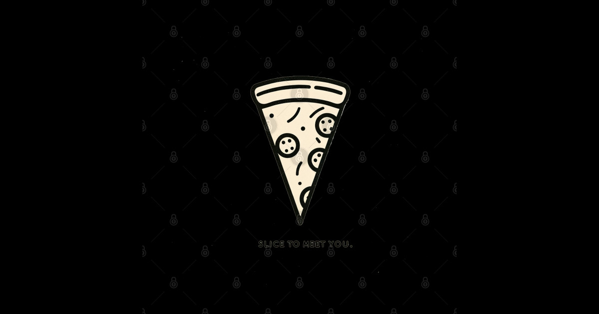 Slice to Meet You - Minimalist Pizza Line Art - Pizza Hut - Sticker ...