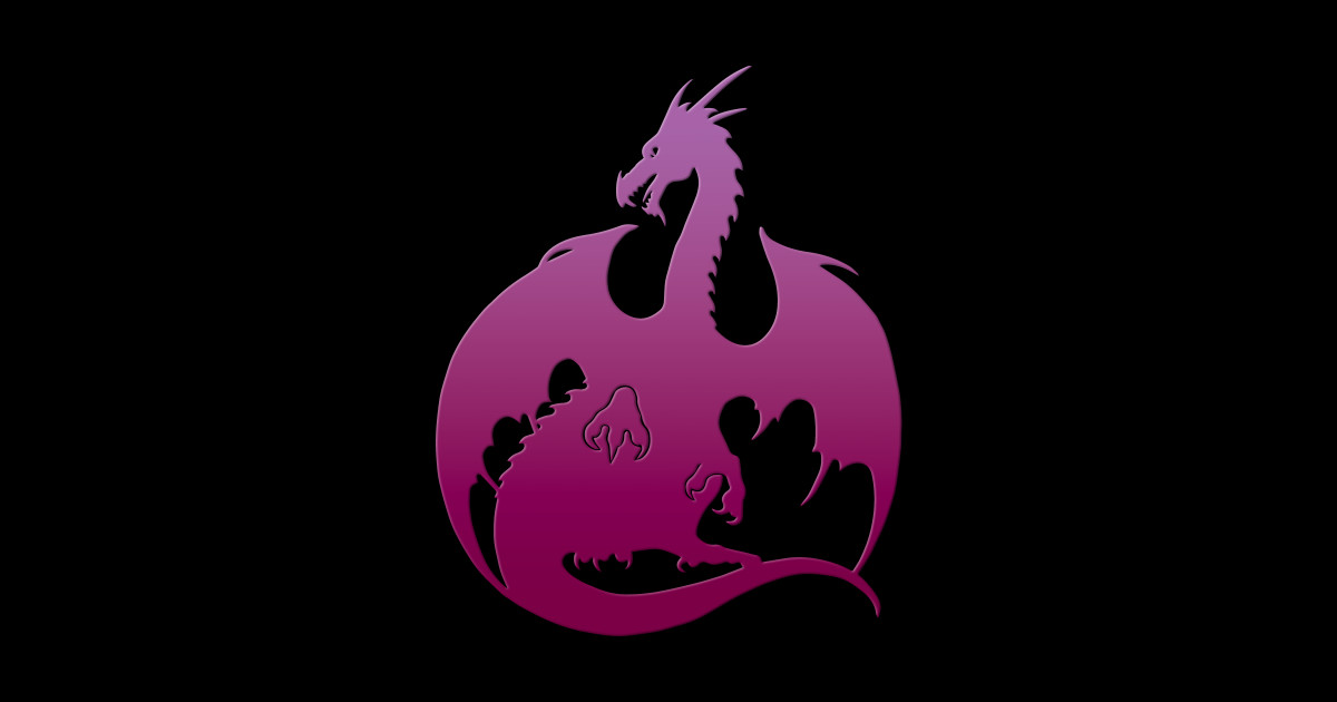 Pink Dragon - Dragons - Sticker | TeePublic