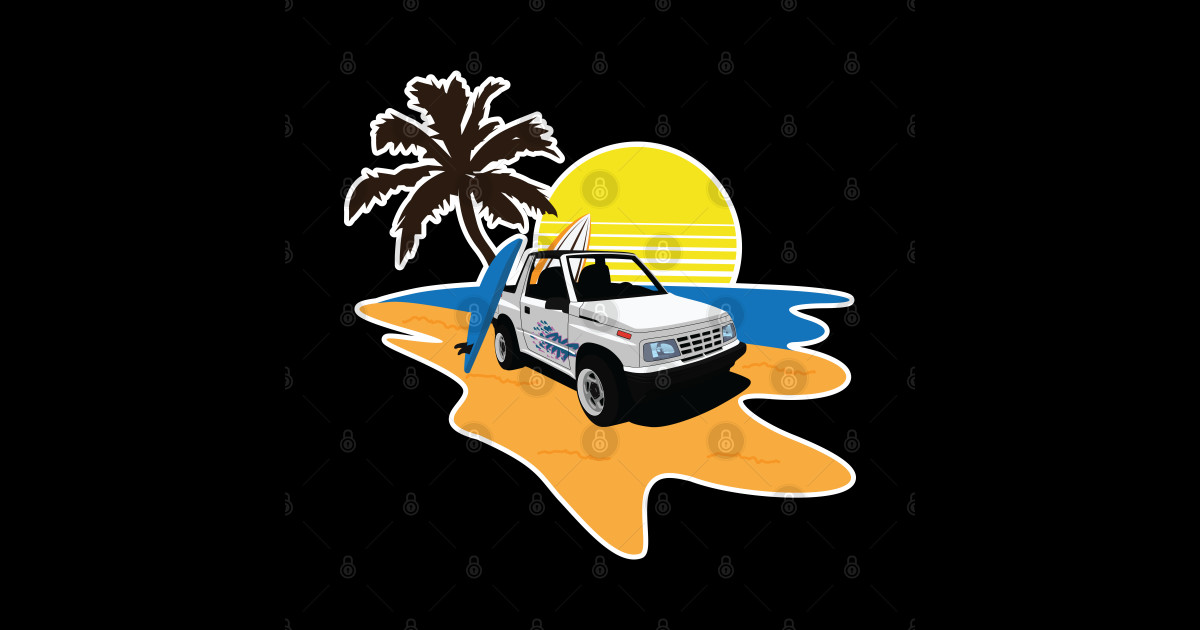Beach Tracker - Geo Tracker - Sticker | TeePublic