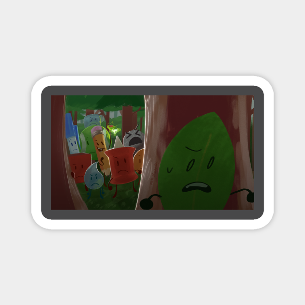 BFDI Leafy Chase Scene - Bfb - Magnet | TeePublic