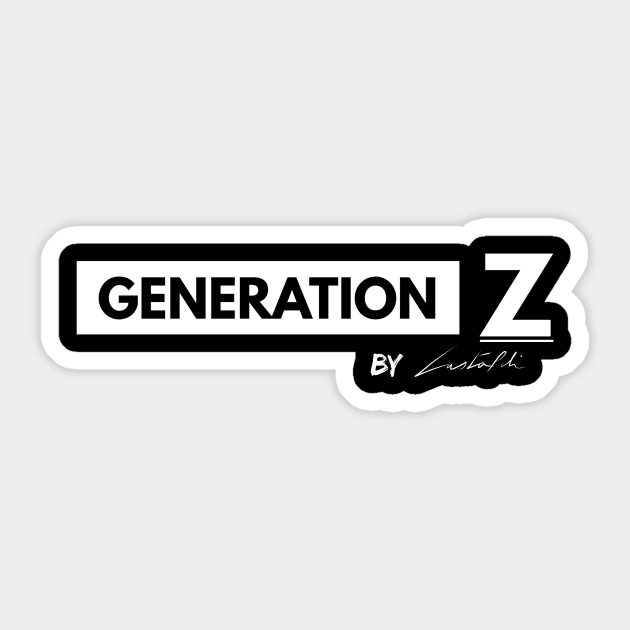 Generation Z black letter - Generation Z Black Letter - Sticker | TeePublic