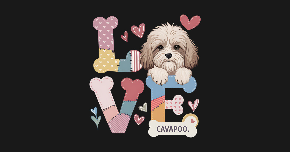 LOVE Cavapoo Dog Happy - Love Cavapoo Dog Happy - Kids T-Shirt | TeePublic