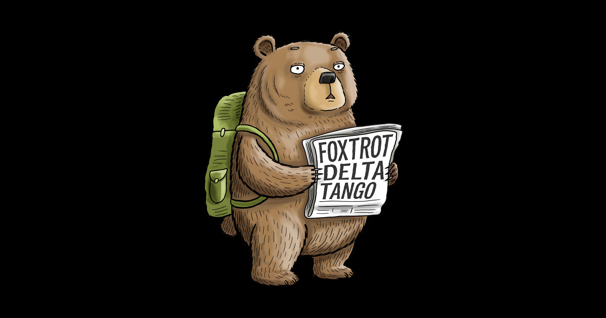 Foxtrot-Delta-Tango-Bear - Foxtrot Delta Tango - Sticker | TeePublic