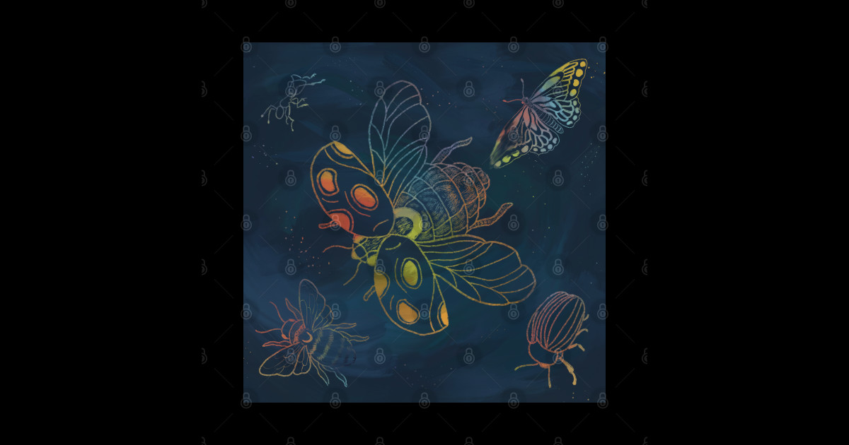 Insects Scratch art - Insects - Sticker | TeePublic