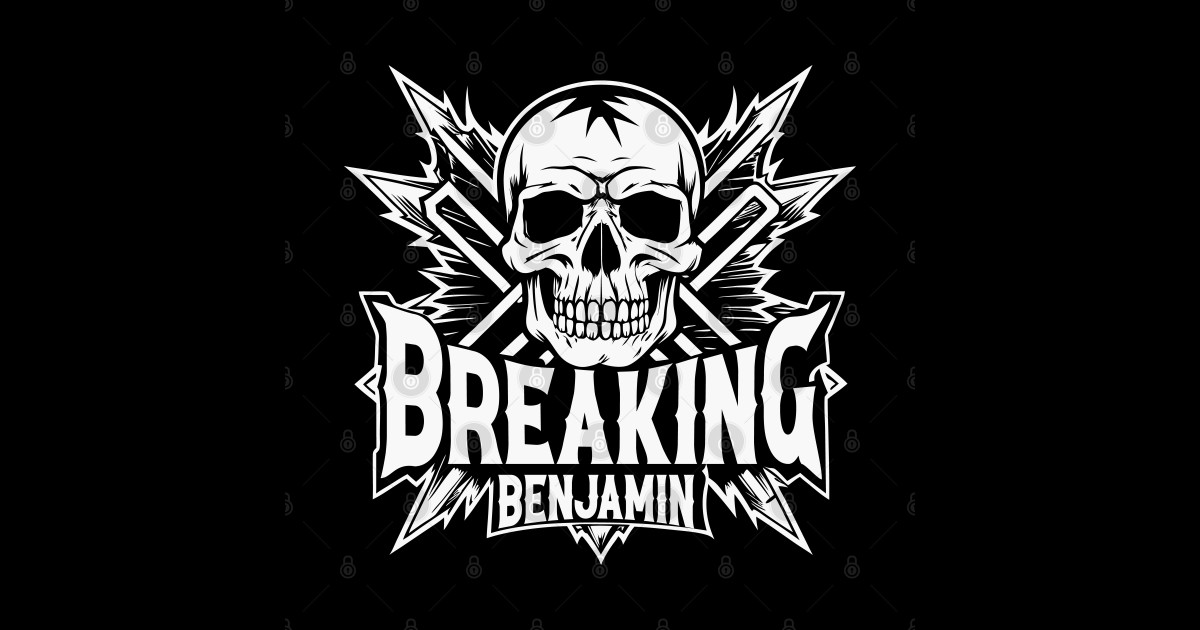 breaking benjamin Black and White - Breaking Benjamin - Sticker | TeePublic