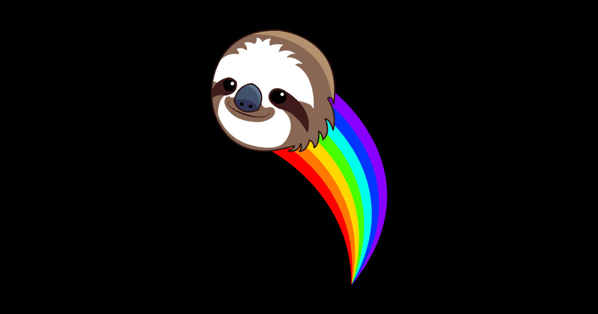 Rainbow Sloth - Sloth - Pillow | TeePublic