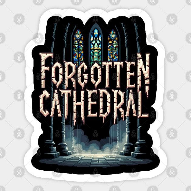 Goth Pixel - FORGOTTEN CATHEDRAL - Goth Pixel Art - Sticker | TeePublic