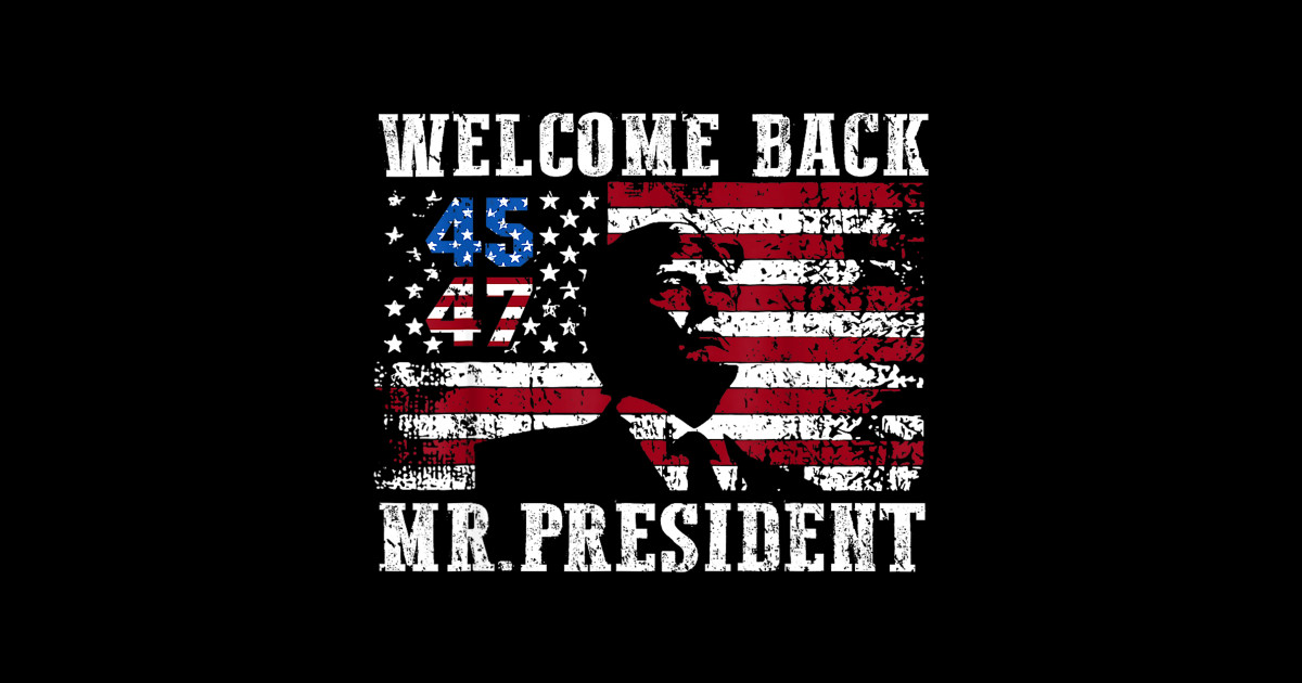 Welcome Back Mr President Donald Trump Daddy's Home US Flag - Donald ...