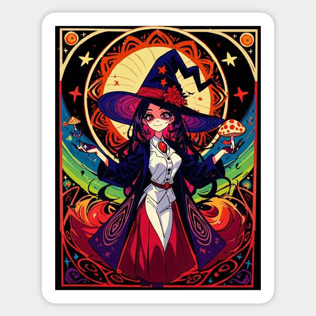 Powerful and Beautiful Witch - Oracle Card Style 2D Illustration ...