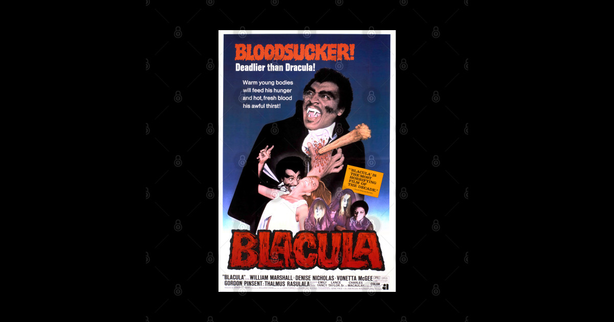 BLACULA - 2.0 - Vampire Horror Halloween Zombie Dracula - Sticker ...