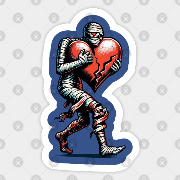 Mummy with broken heart - Mummy - Sticker | TeePublic