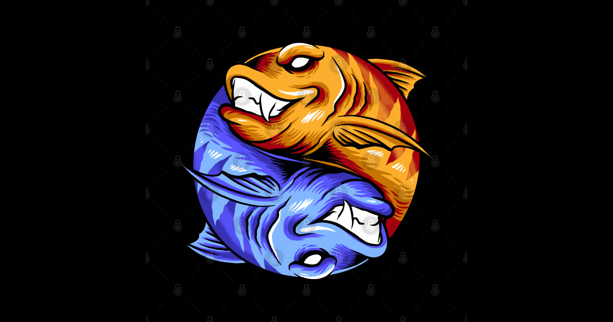 good and bad - Fish - Sticker | TeePublic