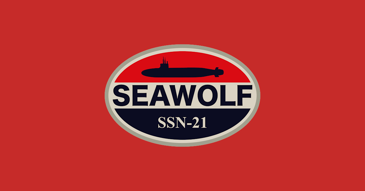 Sea Wolf SSN-21 (small logo) - Seawolf Submarine - T-Shirt | TeePublic