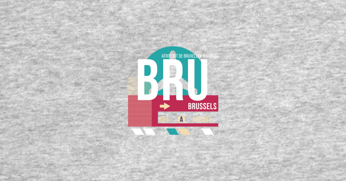 Brussels (BRU) Airport Code Baggage Tag E - Brussels - Kids Hoodie ...