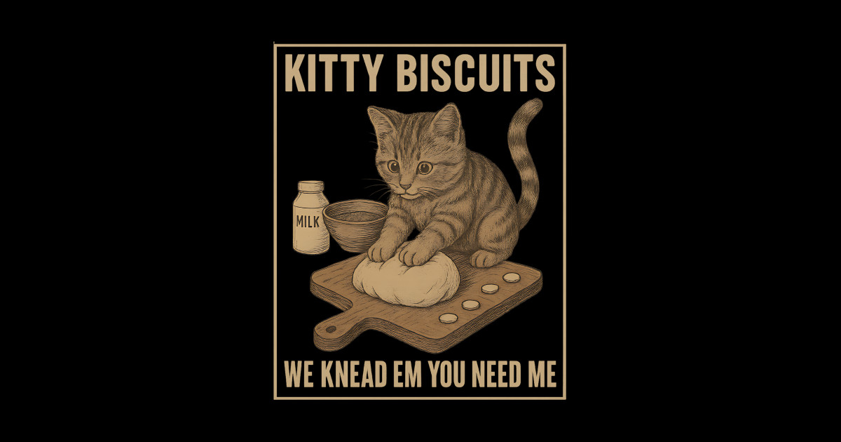 Kitty Biscuits We Knead Em You Need Em Cat Lover Baking - Kitty Biscuits We Knead Em You Need ...
