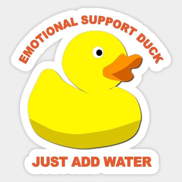 Emotional Support Duck - Emotion - Sticker | TeePublic