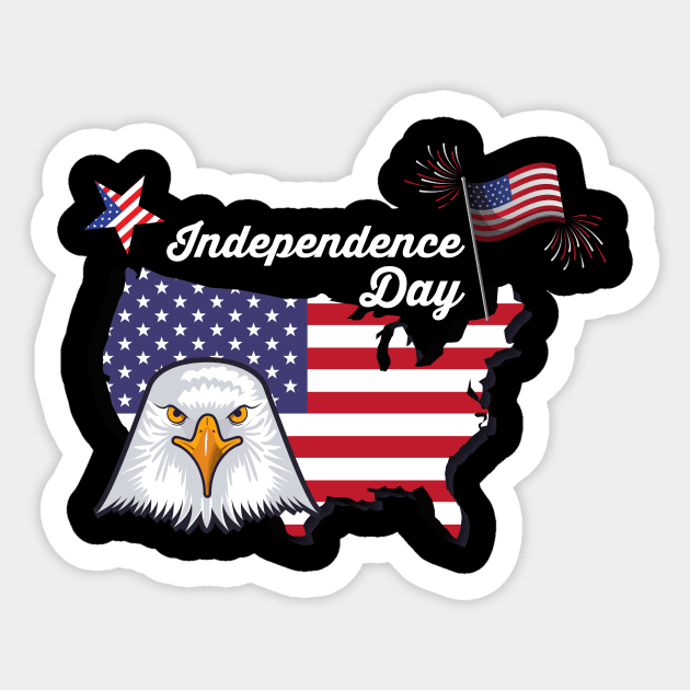 America Day independence - America Day Independence - Sticker | TeePublic