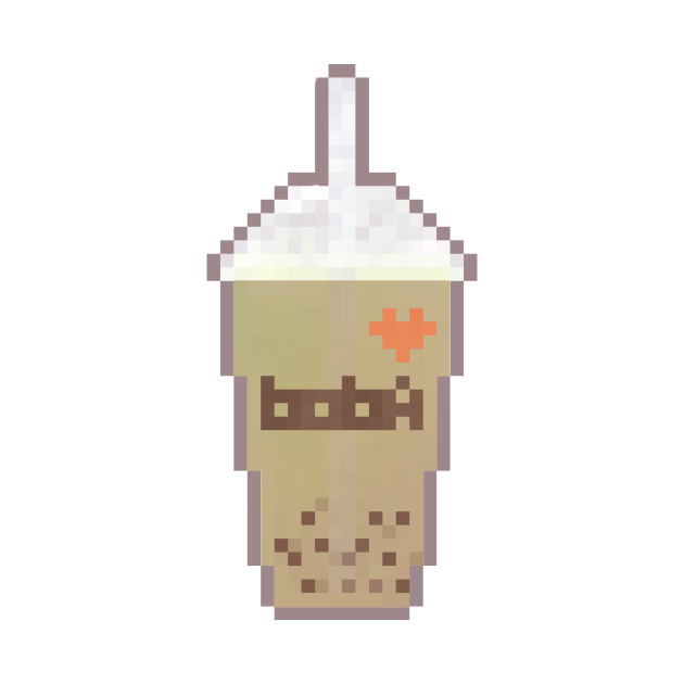 Pixel Boba - Milk Tea - Boba - T-Shirt | TeePublic