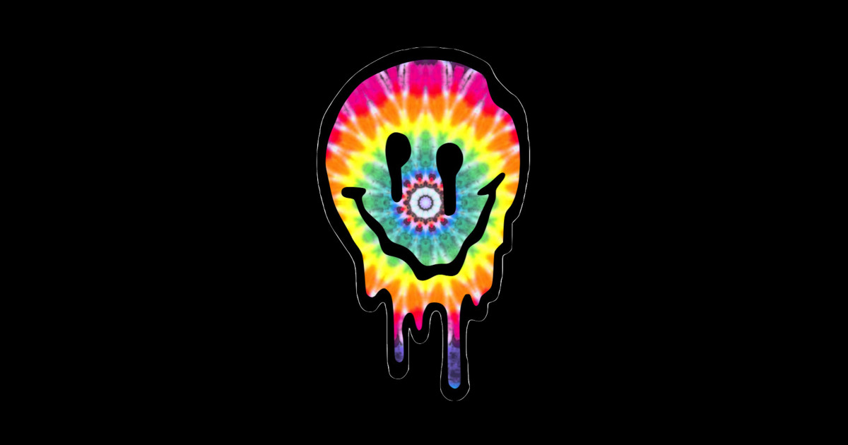 Hippie Drippy Smiley Face - Shaka - Sticker | TeePublic