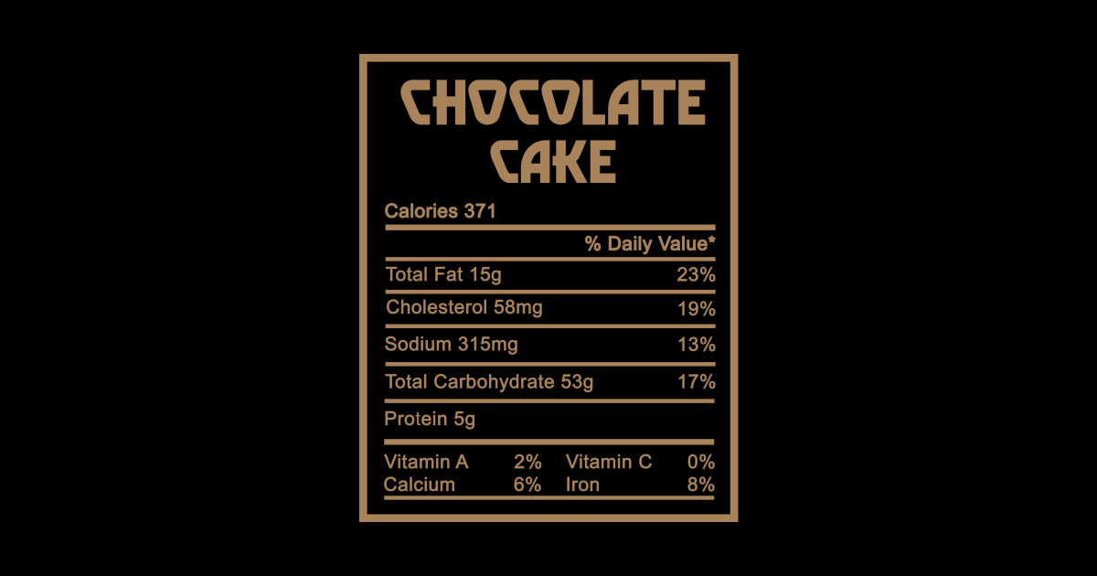 Chocolate Cake Nutrition Facts For Thanksgiving And Chritmas ...