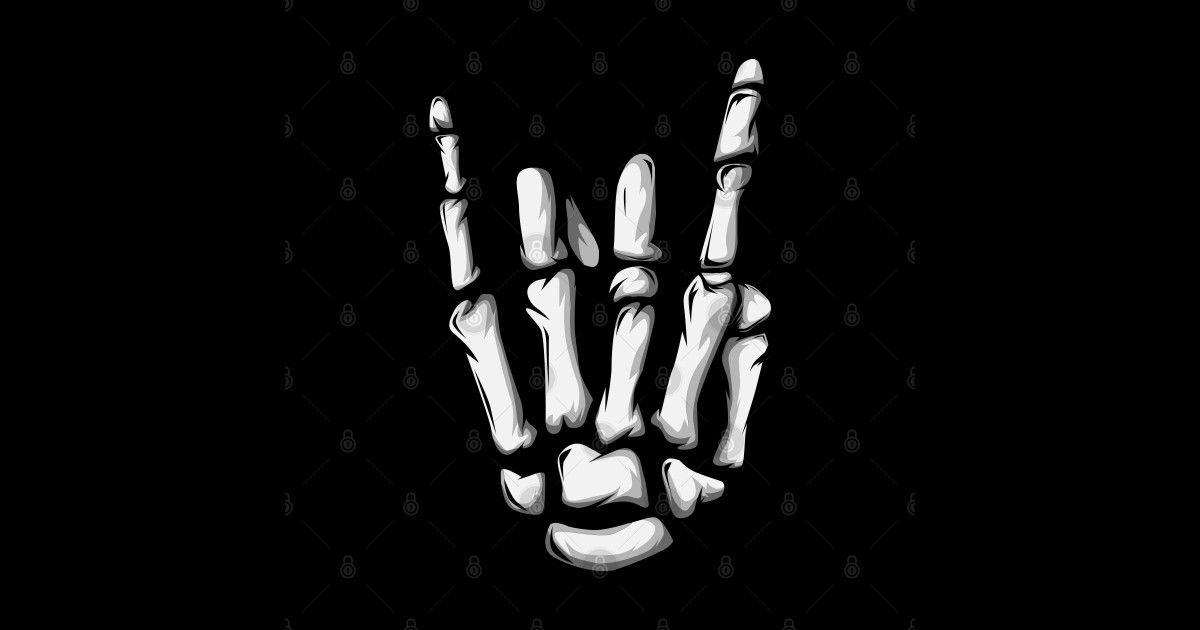 Heavy Metal Rock N' Roll Skeleton Hand - Rock N Roll Skeleton Hand ...