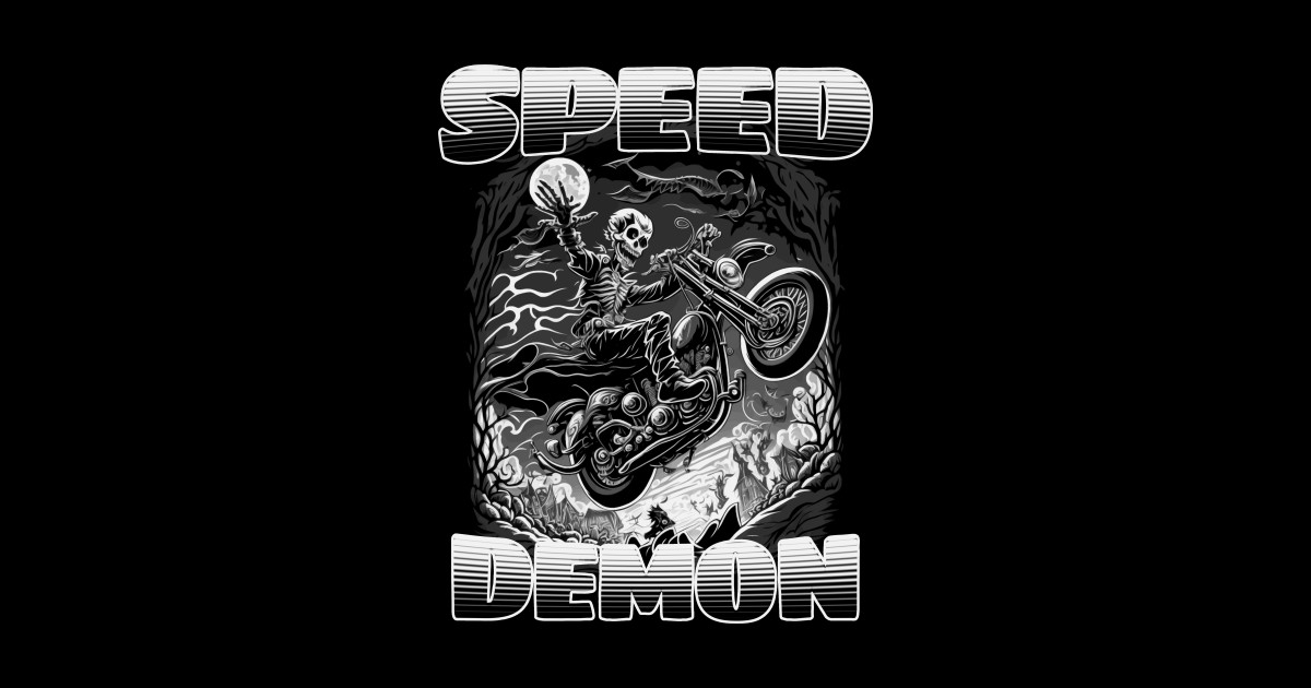 Speed Demon Motorcycle - Skeleton - Sticker | TeePublic