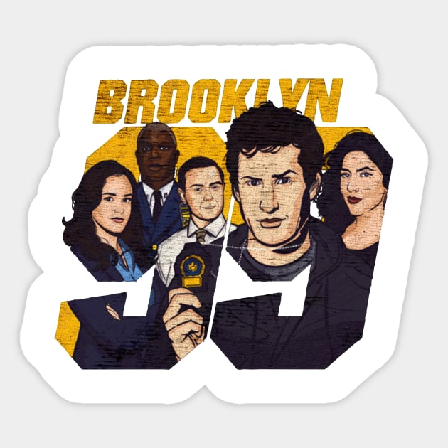 Funny brooklyn cop - 99 - Sticker | TeePublic