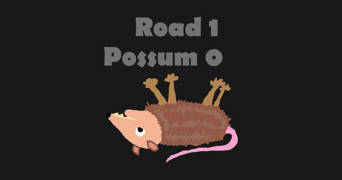 Funny Dead Possum Cartoon - Possum - T-Shirt | TeePublic
