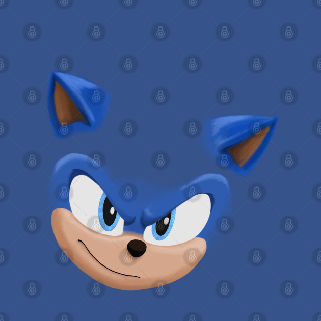 Sonic Stare - Sonic The Hegdehog - T-Shirt | TeePublic