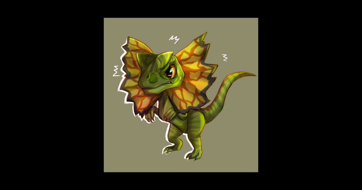 Baby Dilo, by Helen Monster - Dilophosaurus - Sticker | TeePublic