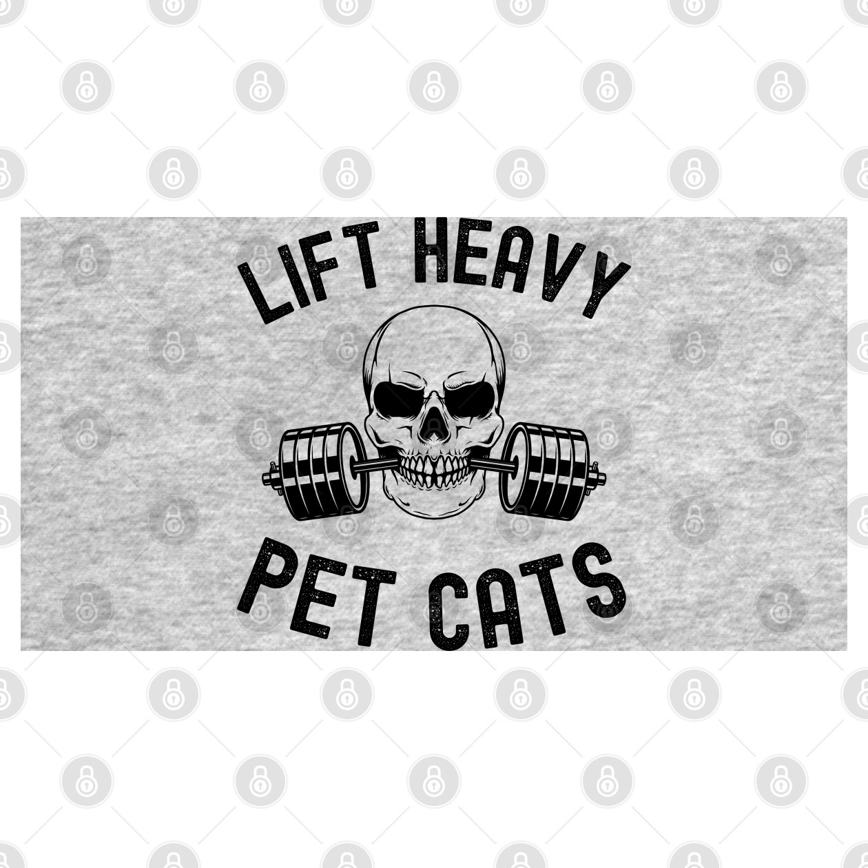 Lift heavy Pet Cats Weightlifter gym skeleton cat owner - Lift - T ...