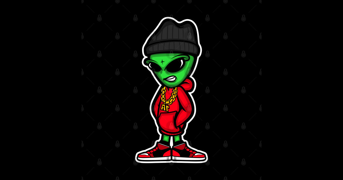 alien gang-gang - Urban Clothing - Sticker | TeePublic