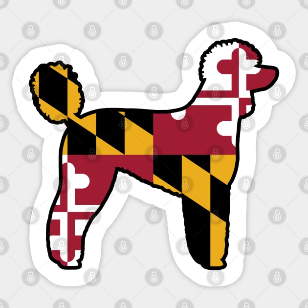 Standard Poodle Silhouette with Maryland Flag - Maryland Poodle ...