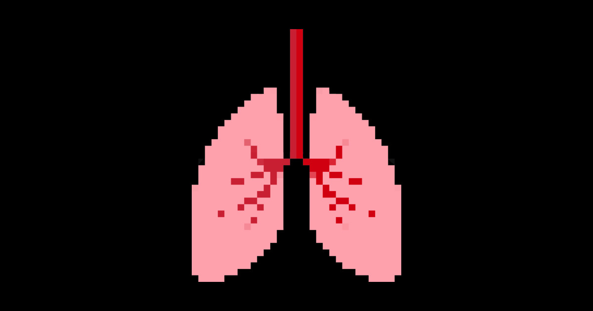 Lungs Pixel Art - 16bit - Sticker | TeePublic